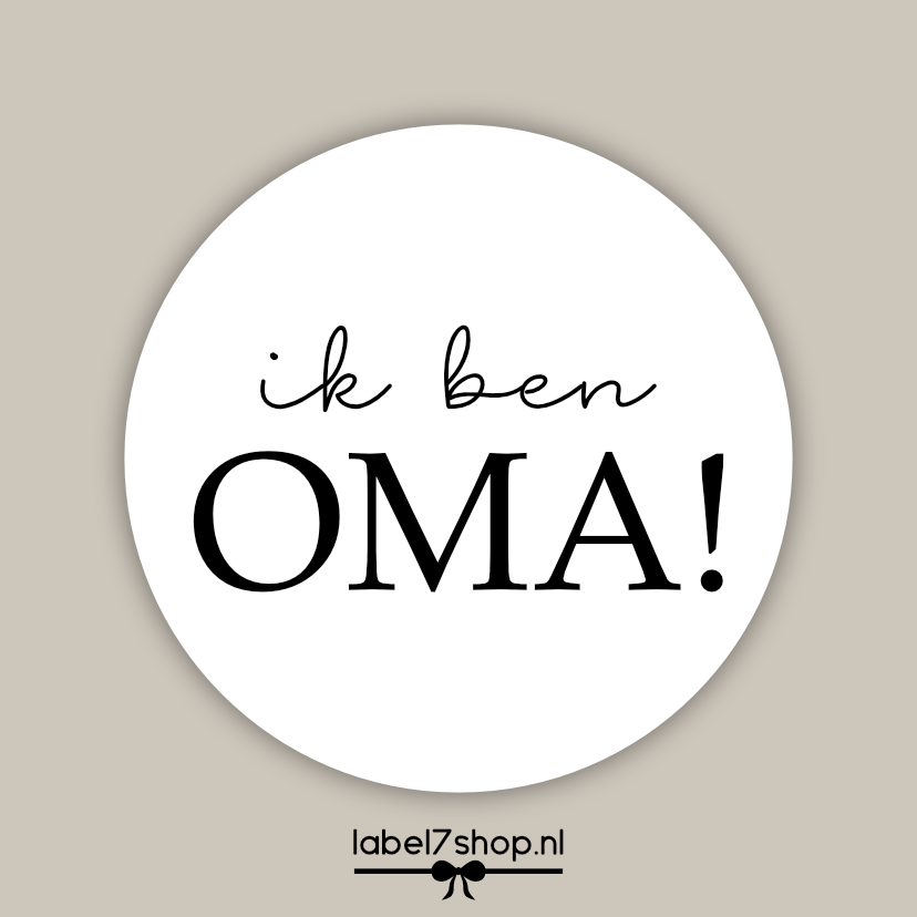 Sticker 'ik ben oma'
